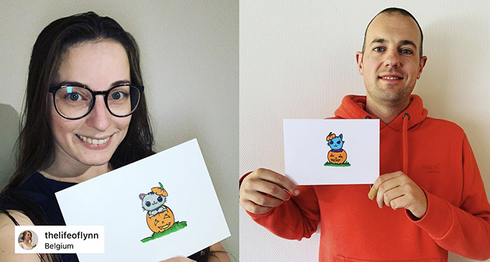 Pumpkin and Kitty Drawings – Draw So Cute